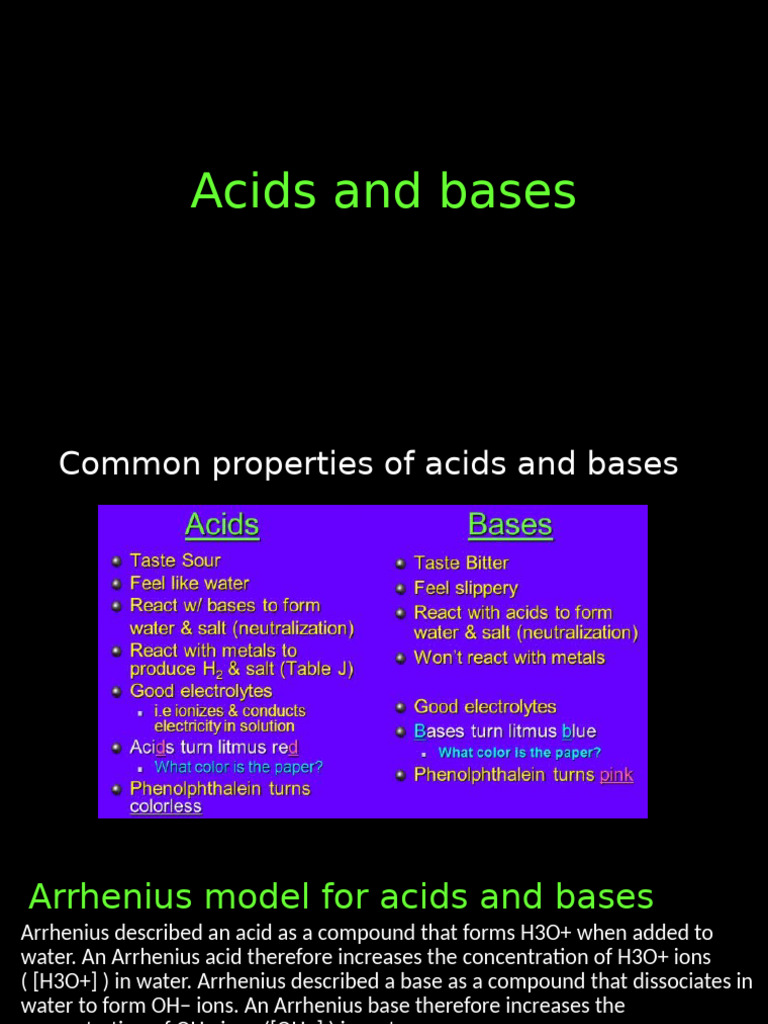 Acids and Bases | PDF
