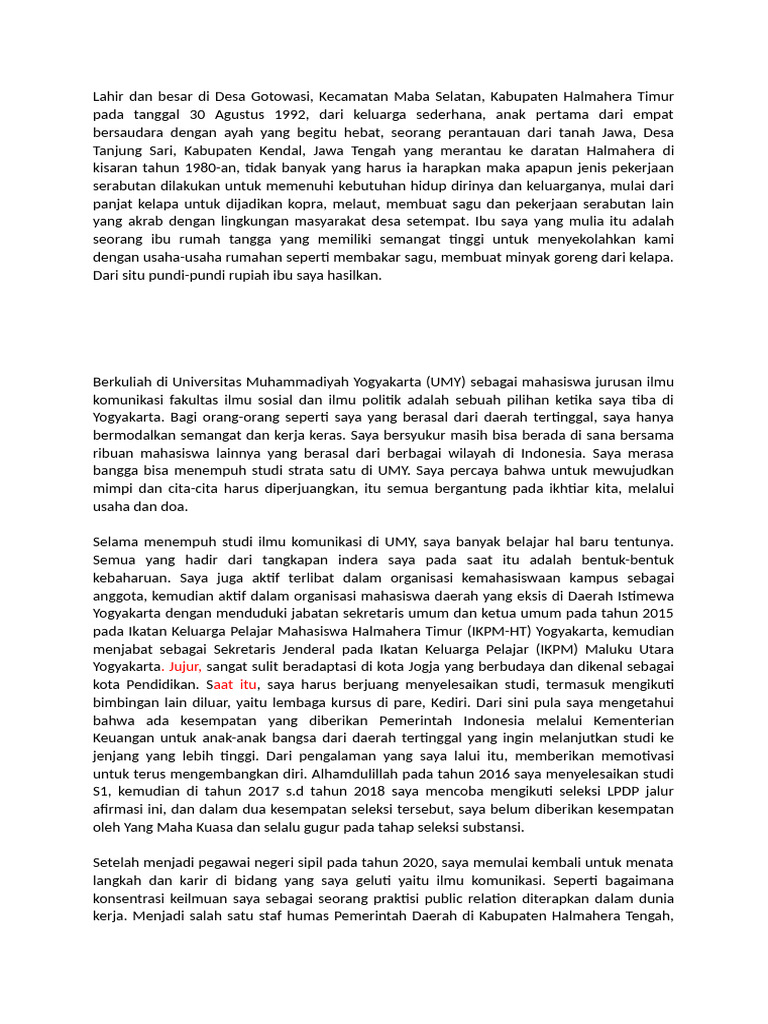 Berkuliah Di Universitas Muhammadiyah Yogyakarta | PDF