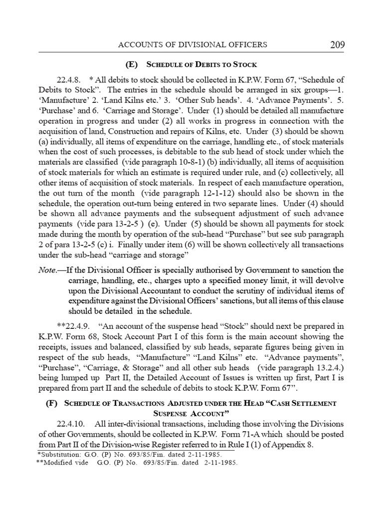 The Kerala Public Works Account Code Pages 209-420 | PDF