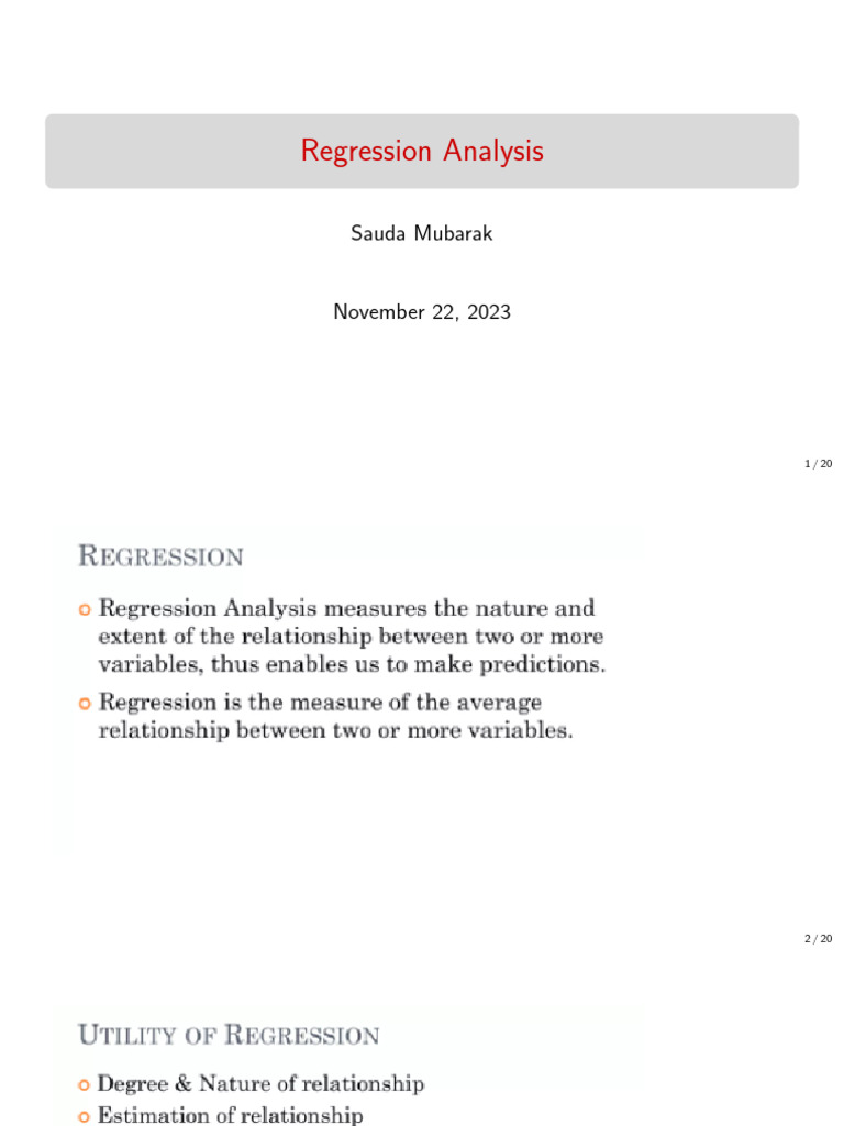 Lecture_7 (Regression) | PDF