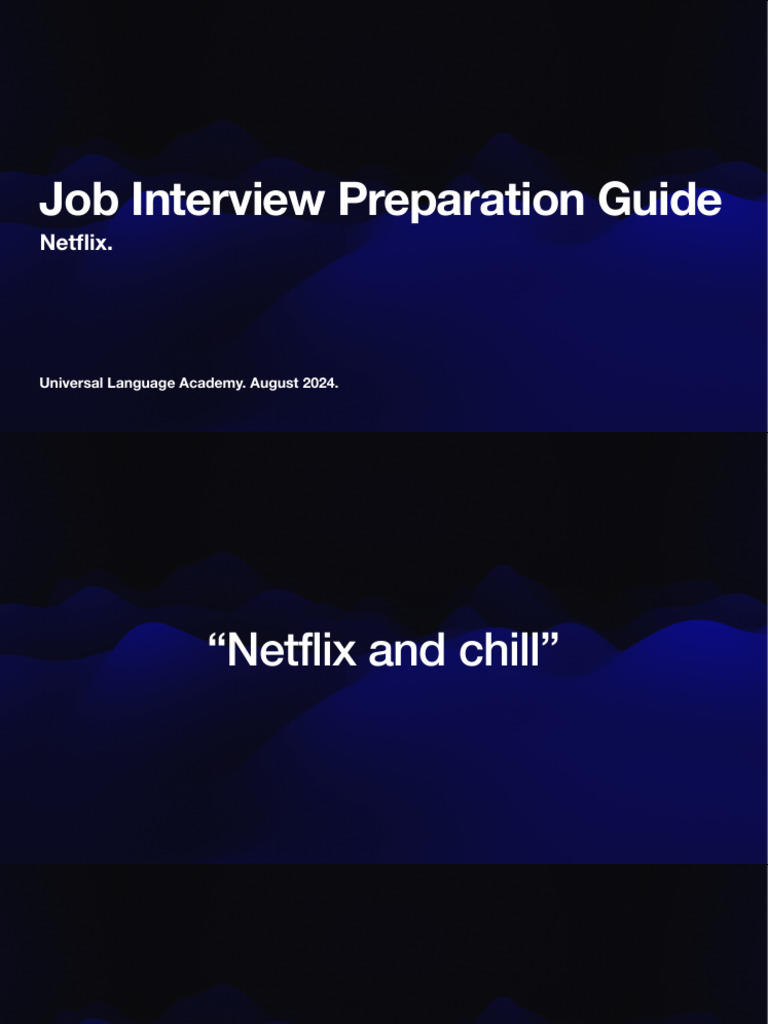Job Interview Preparation Guide Netflix | PDF