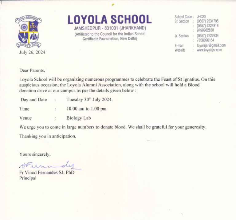 Notice Regarding Blood Donation Camp | PDF