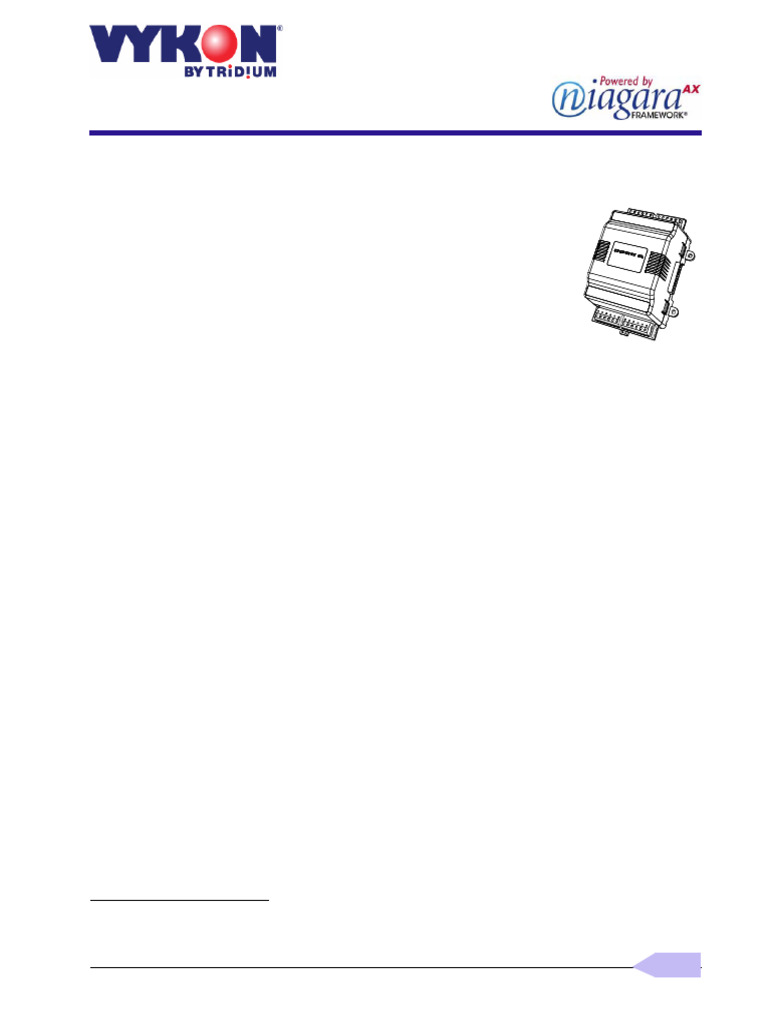 Vykon_IO-16-485 | PDF