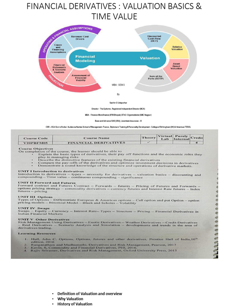 Valuation Time Value Discounting Compounding PPT | PDF
