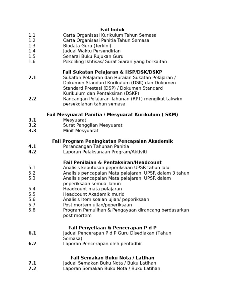 Fail Induk | PDF