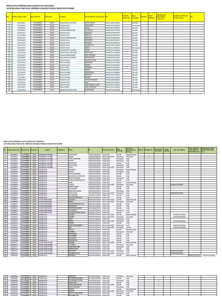 Format Verval Data P3ke | PDF