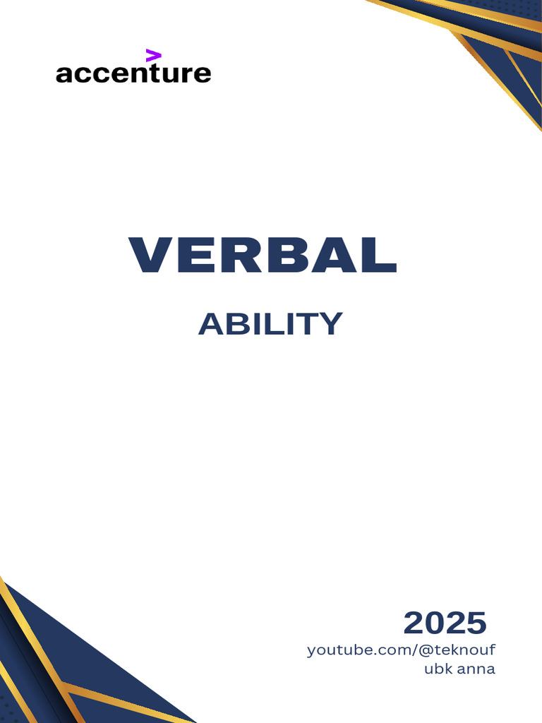 Accenture Verbal Ability | PDF