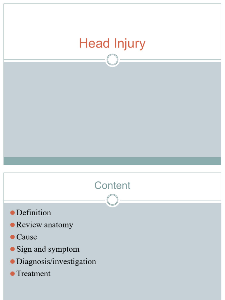 Lec 3 Head Injury | PDF
