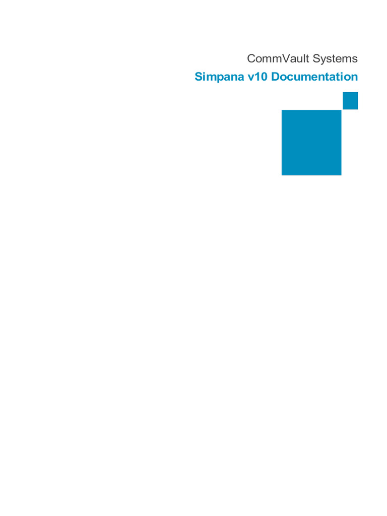 Commvault_doc | PDF