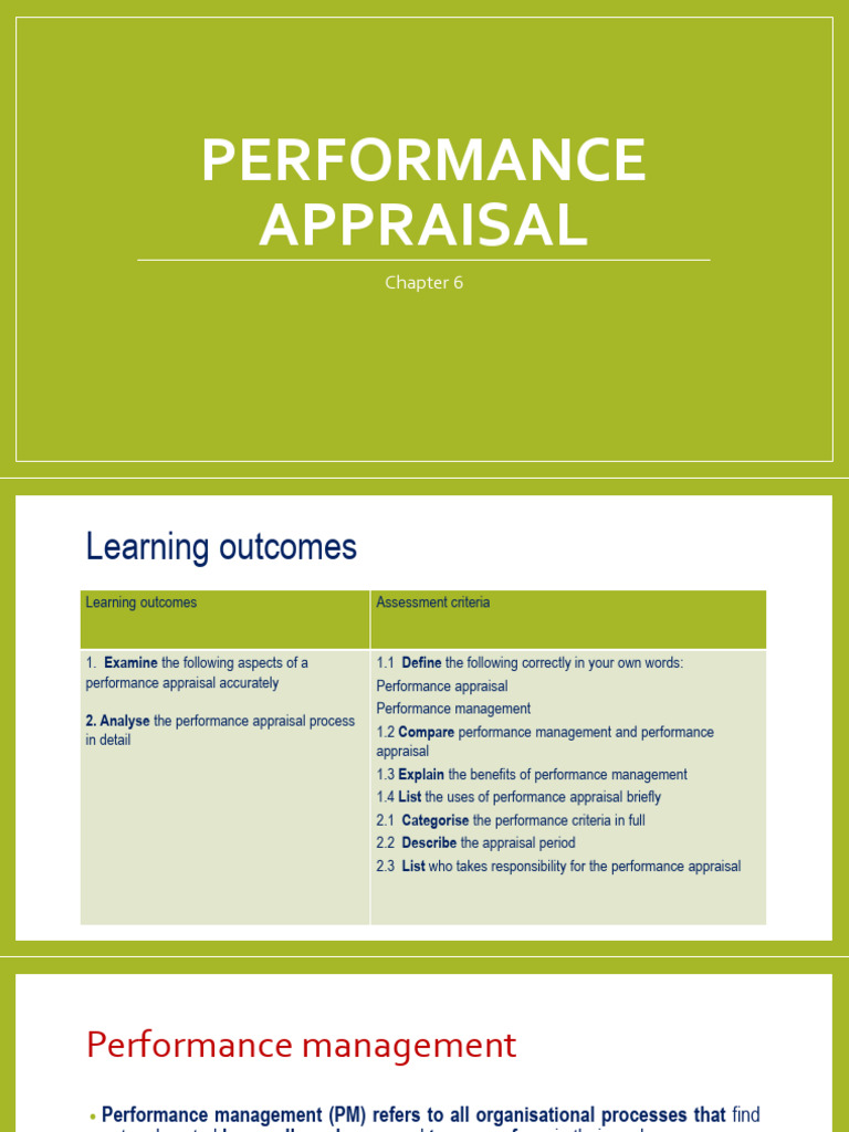 Performance Appraisal | PDF
