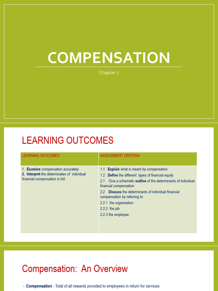 Compensation | PDF