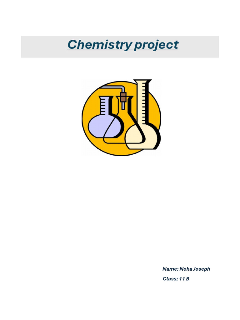 Chemistry Project | PDF