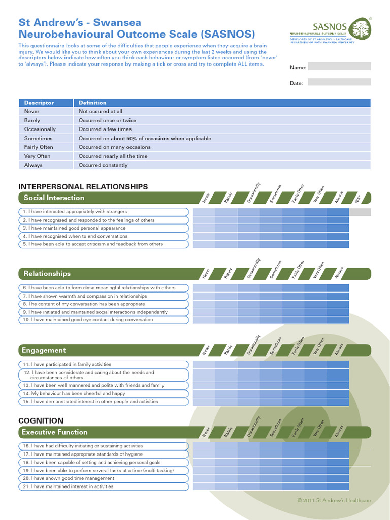 SASNOS Scale | PDF