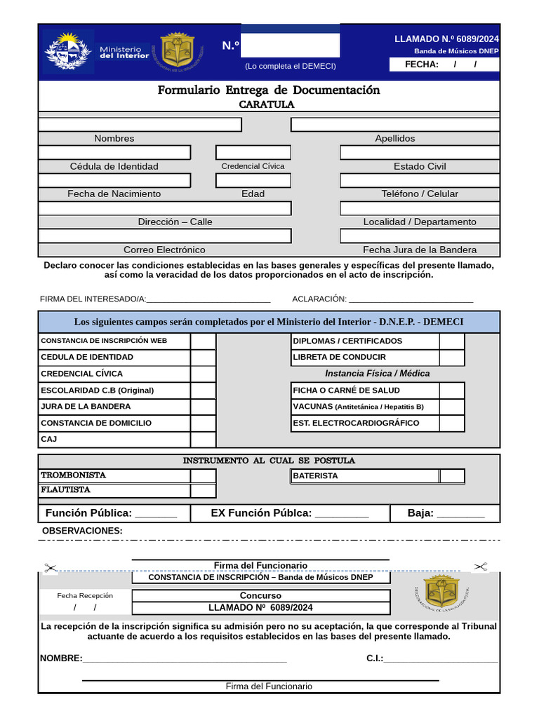 Caratula-Formulario | PDF