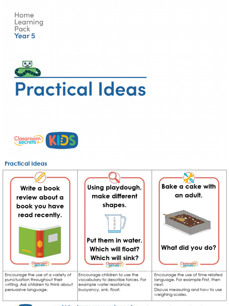 Year 5 Practical Ideas | PDF
