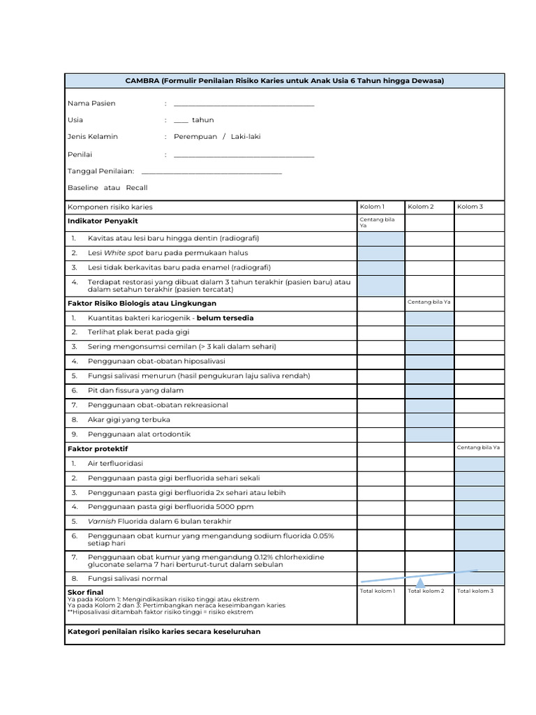Form Cambra Translated | PDF