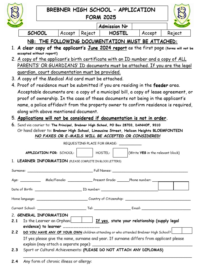 Application 2025 | PDF