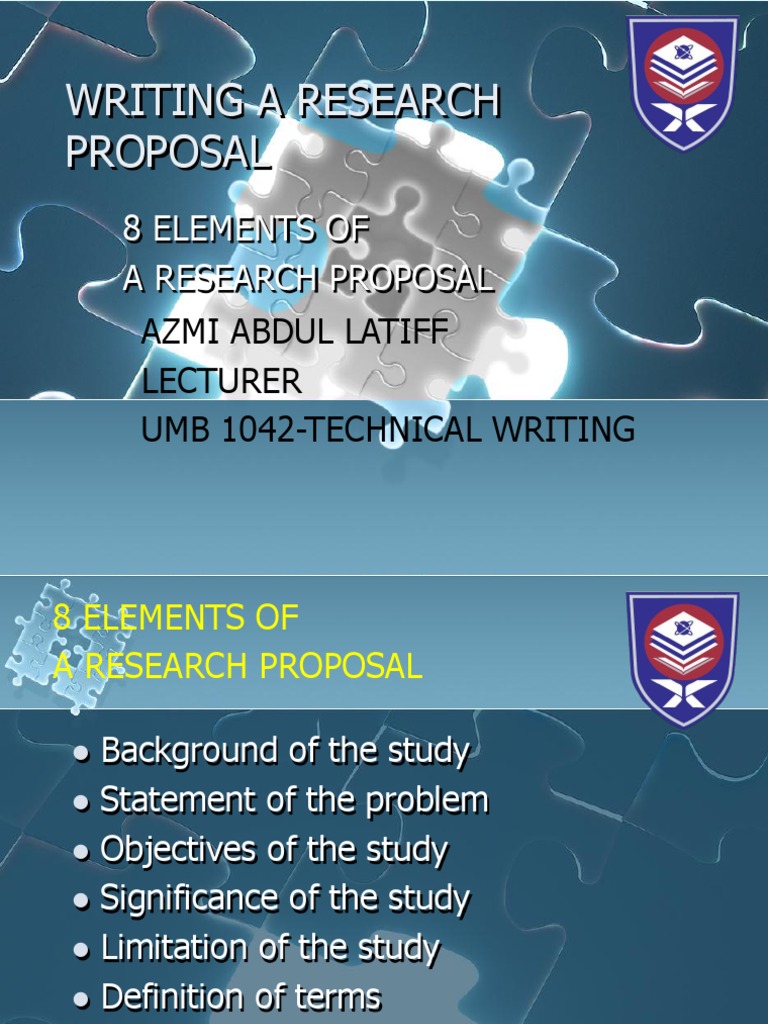 8 Elements in Research Proposal | PDF | Literature Review | Data