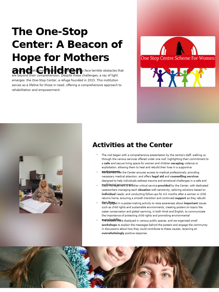 The One Stop Center A Beacon of Hope For Mothers and Children | PDF