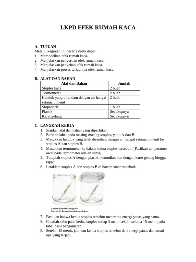 LKPD Efek Rumah Kaca | PDF