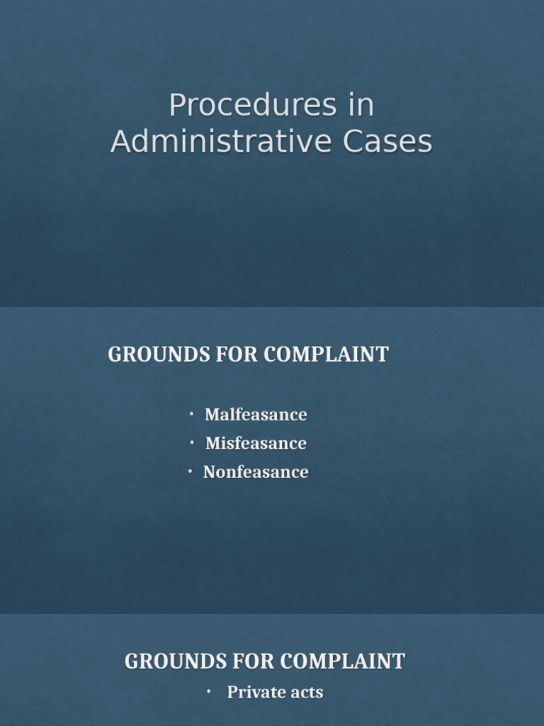 Procedures in Admin Cases | PDF