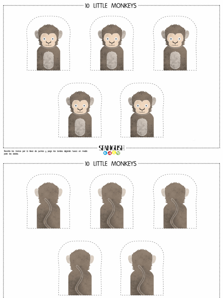 10 Little Monkeys - Ambas Caras - PDF Versión 1 | PDF