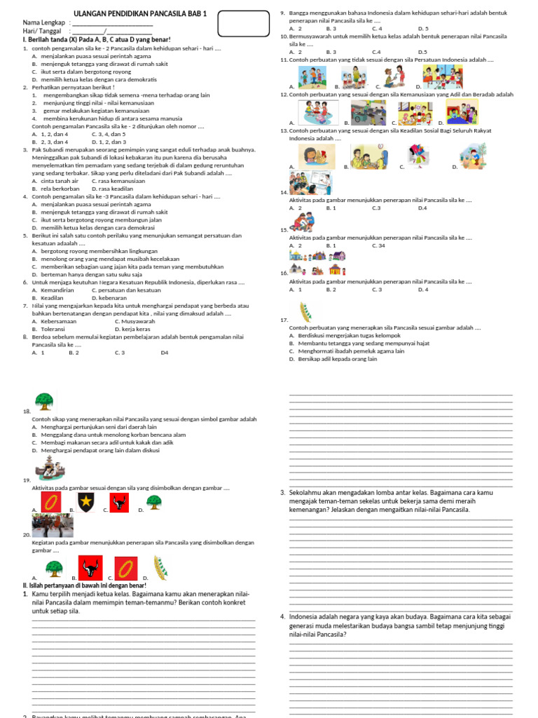 Ulangan PP BAB I | PDF