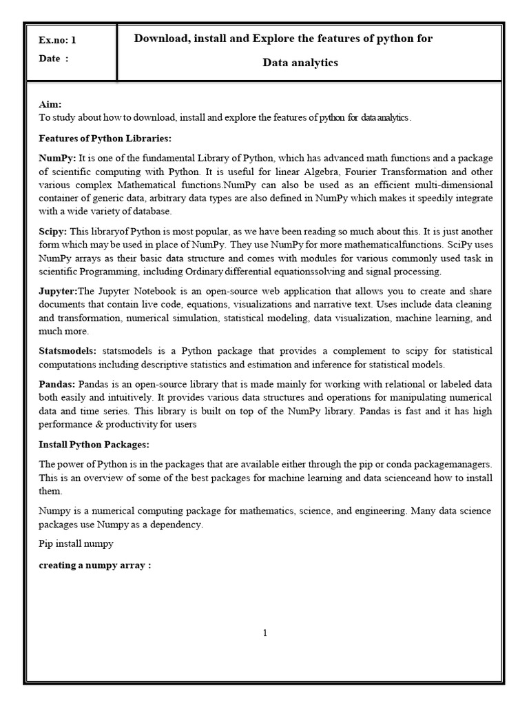 FDS Lab - Manual-1-3 | PDF