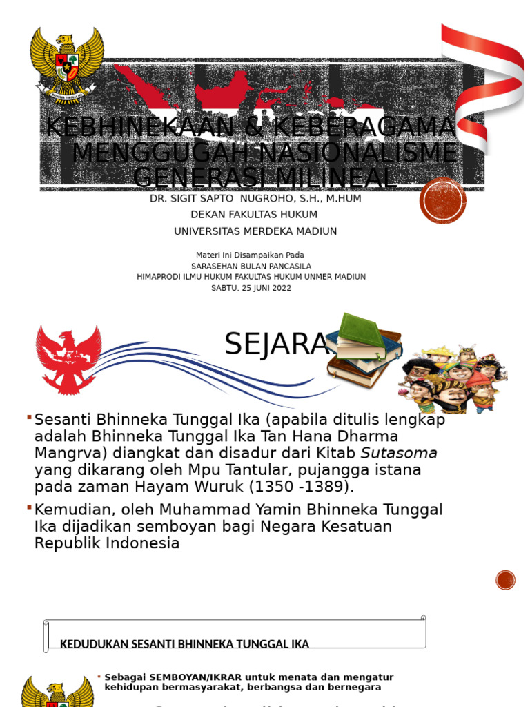 DR Sigit Kebhinekaan Untuk Generasi Milineal | PDF