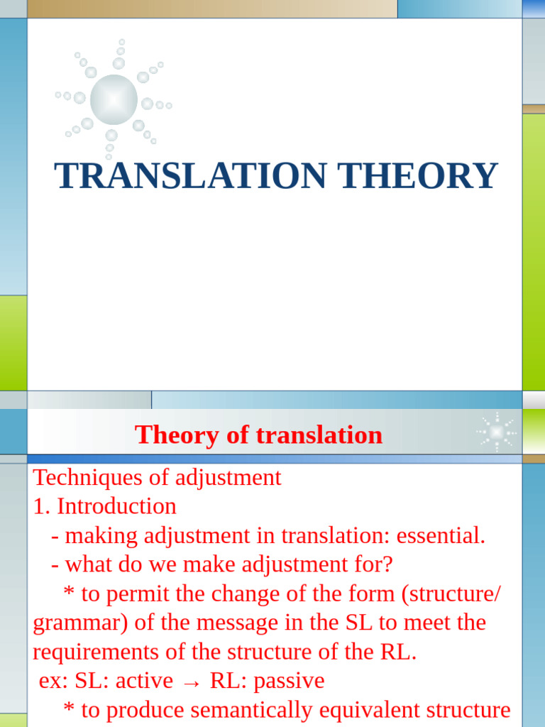 TRANSLATION THEORY - Unit 6 | PDF