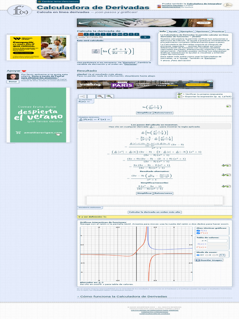 Calculadora de Derivadas - ¡Con Pasos! 2 | PDF