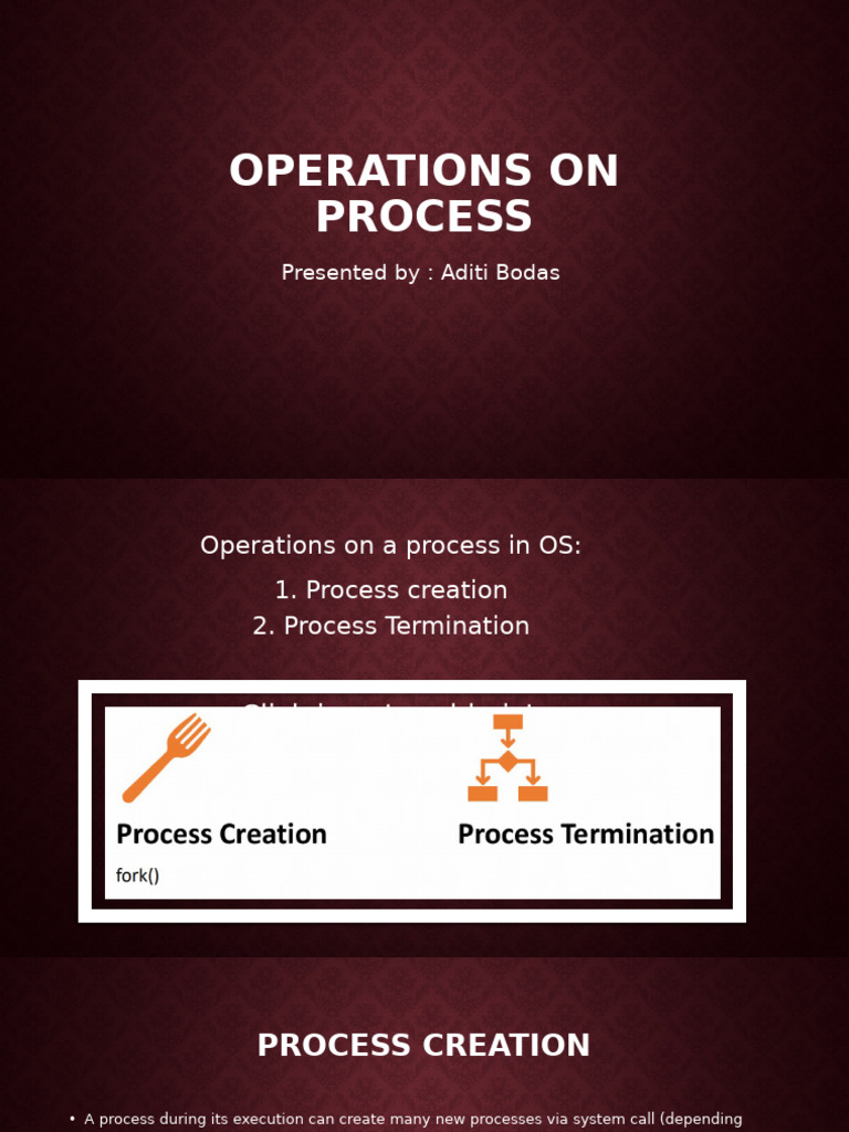 Operations On Process | PDF