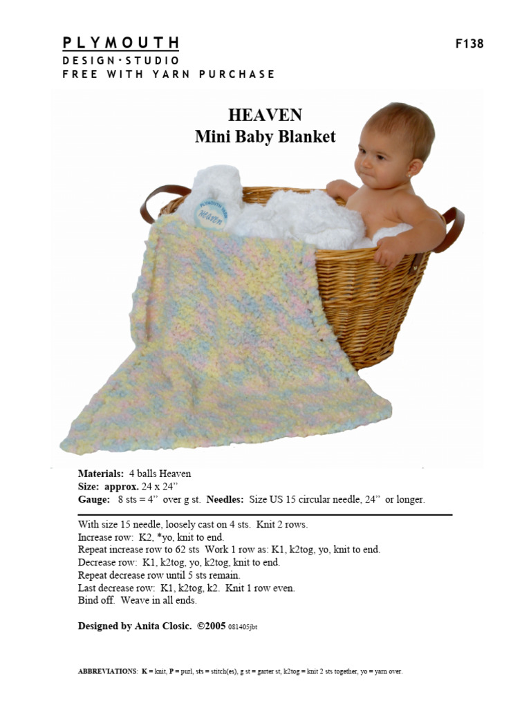 Heaven Mini Baby Blanket F138 | PDF