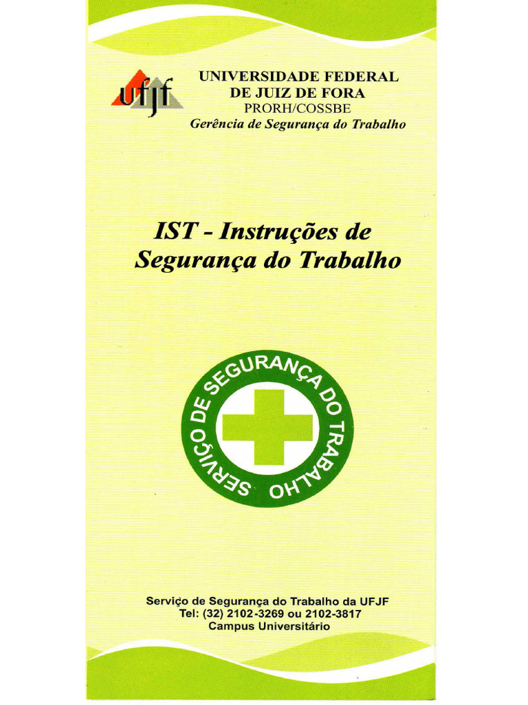 IST Instruções de Segurança Do Trabalho Folder | PDF