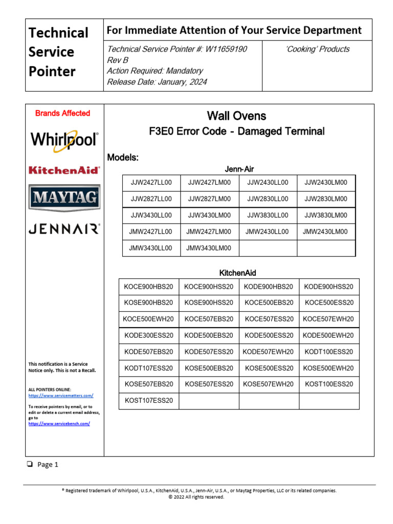 Service Pointer w11659190 Revb | PDF