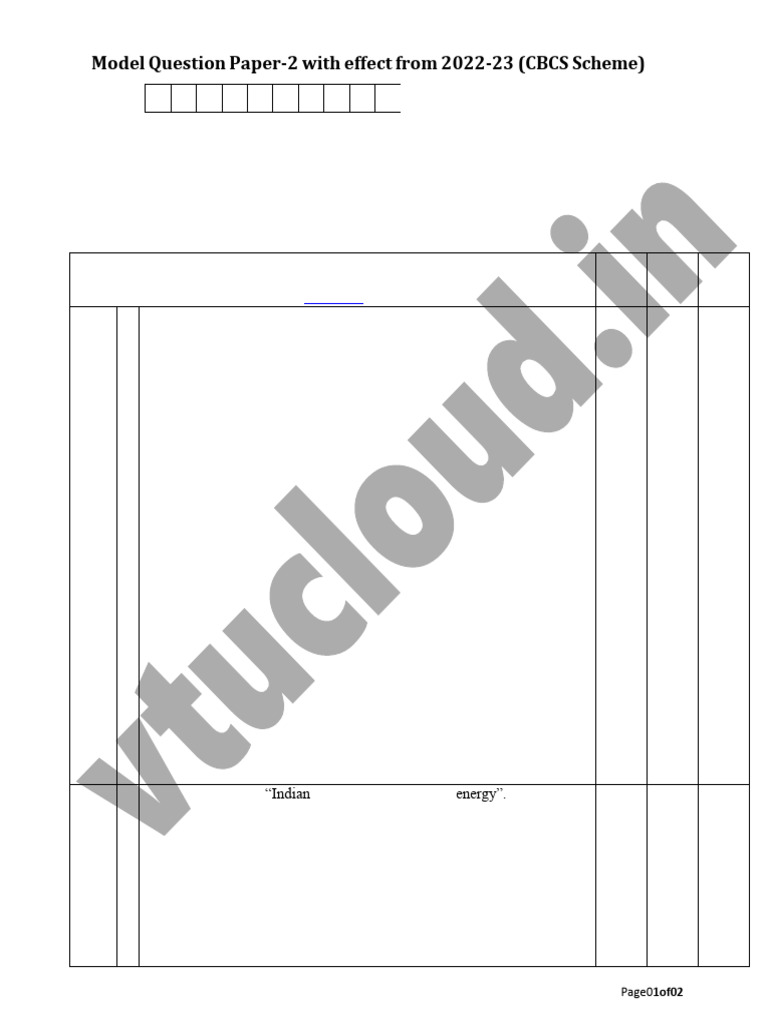 21me652 Model Paper Answer | PDF