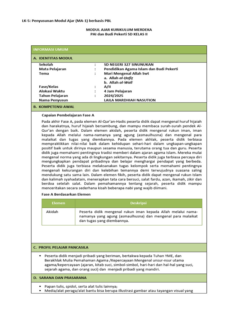 LK 5 Laila Mardhiah Nasution | PDF