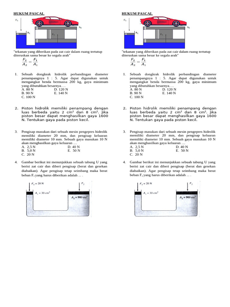 Soal HUKUM PASCAL | PDF