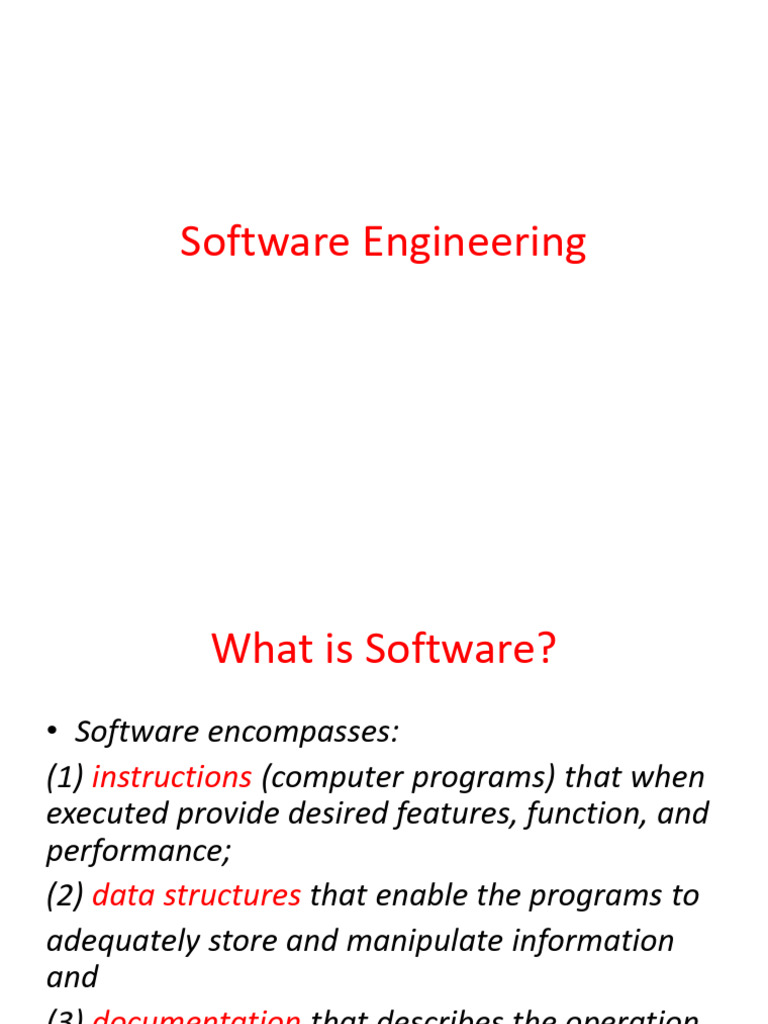 Software Engineering - Unit1 - 1 | PDF