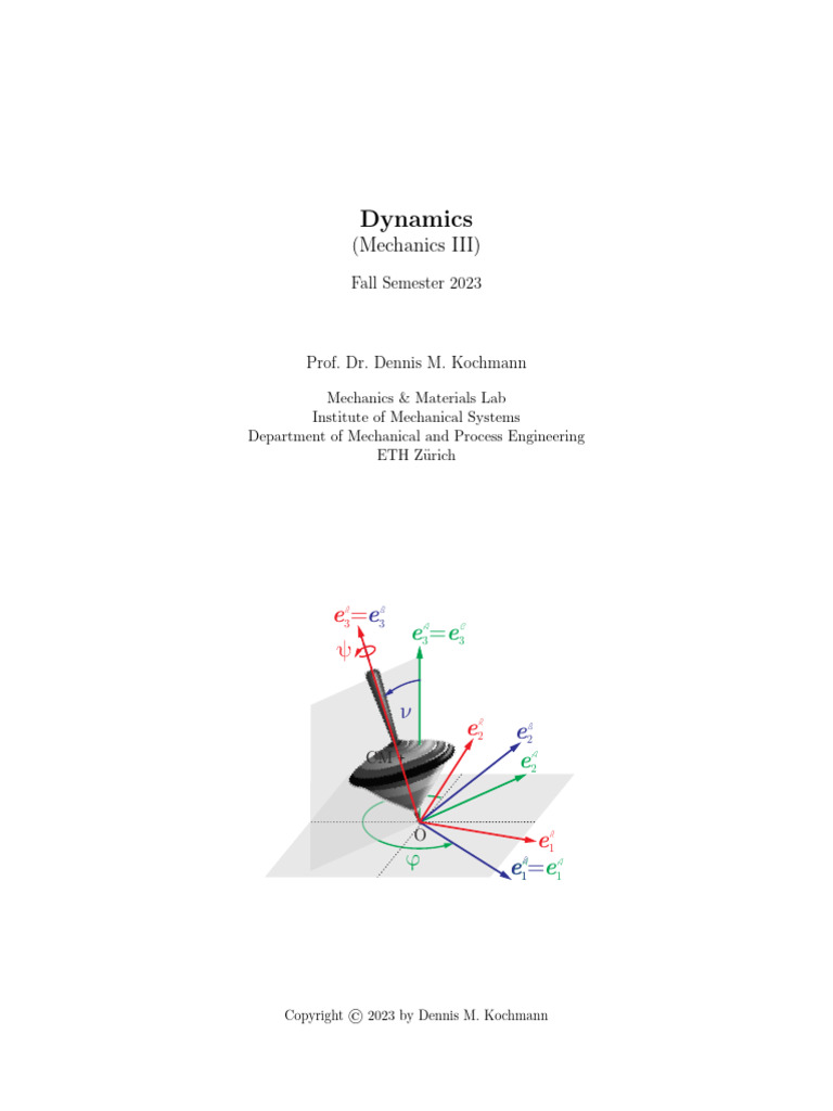 Dynamics LectureNotes | PDF
