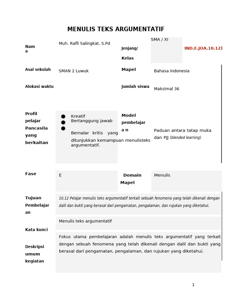 Teks Argumentatif | PDF