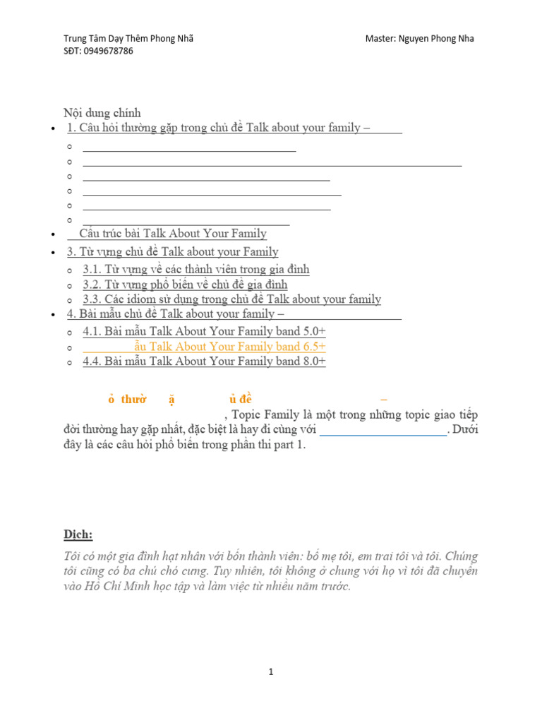 Talk About Your Family 28-11-2022 | PDF