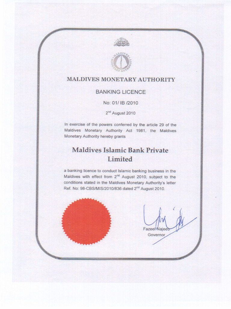 Banking License | PDF