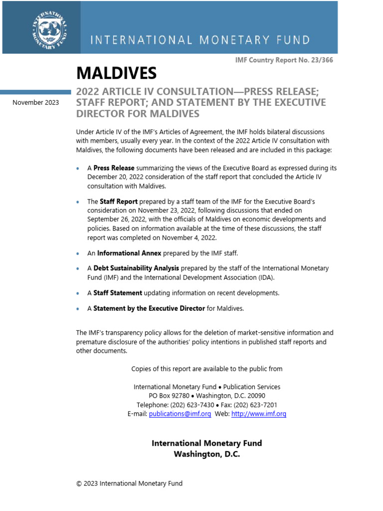 IMF Report 2 (Country Report) | PDF