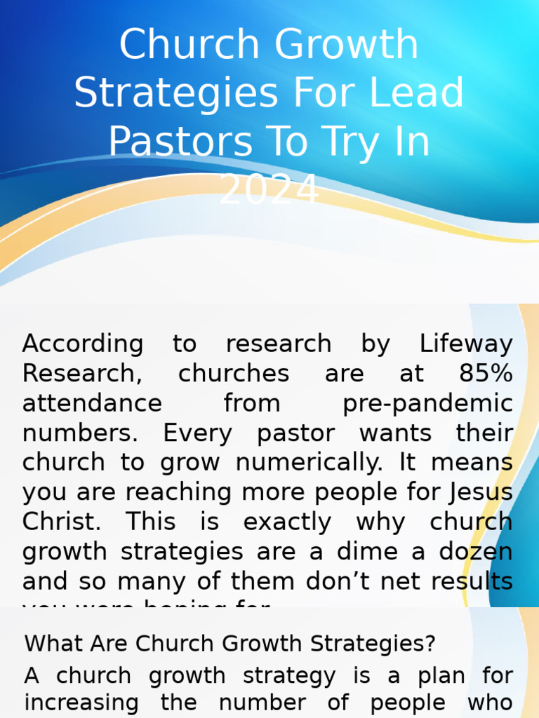 Church Growth Strategies For Lead Pastors To Try in 2024 | PDF | Search ...