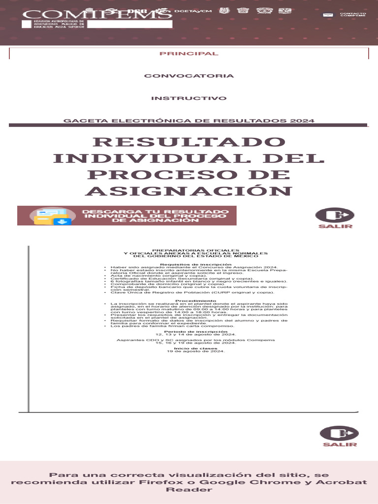 Comipems Proceso 2024 | PDF