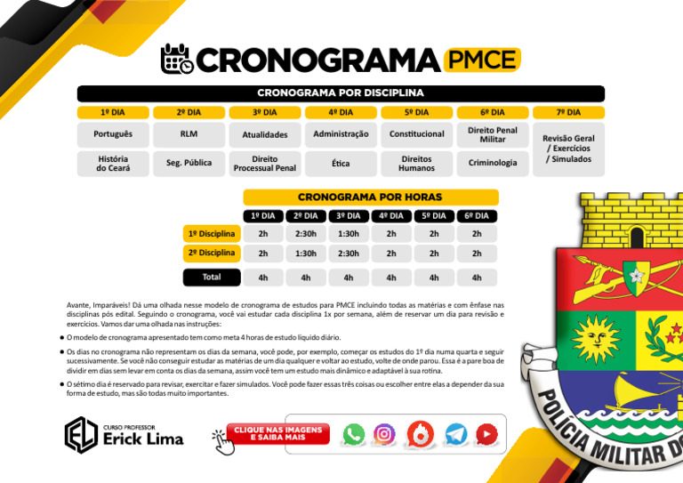 Cronograma PMCE 4h | PDF