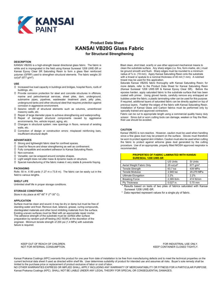 Tds Kansai Vb20g | PDF