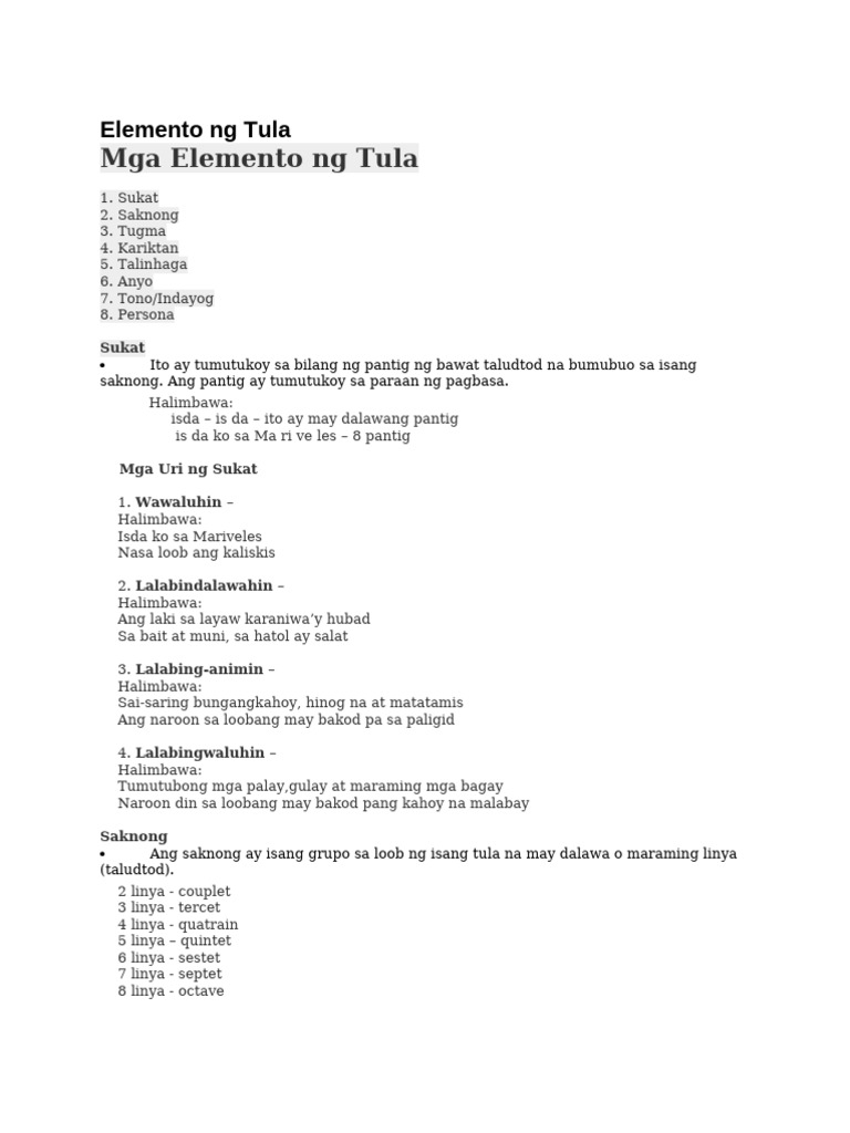 Elemento NG Tula | PDF