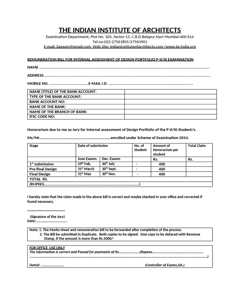 Claim Bill - Int - Assessment | PDF